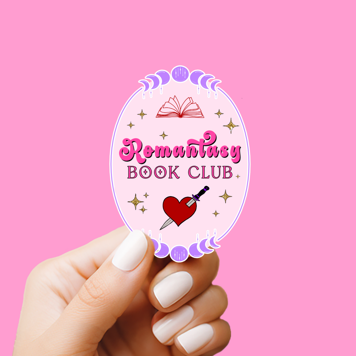 Romantasy Book Club Holographic Vinyl Sticker – fatedpages