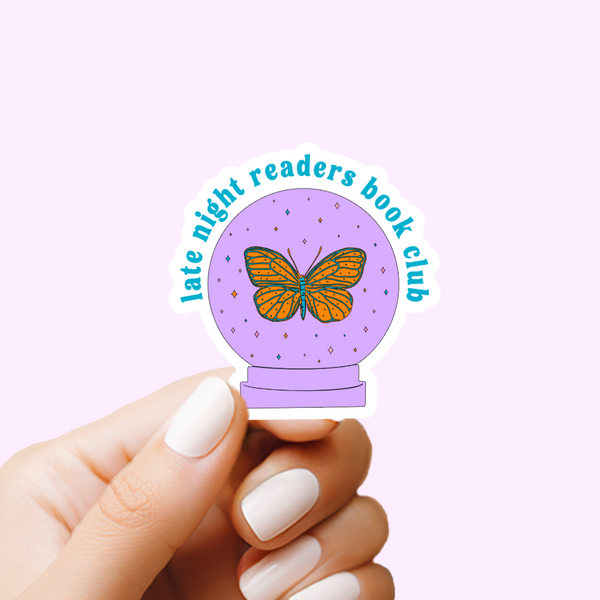 Late Night Readers Book Club Vinyl Sticker – fatedpages