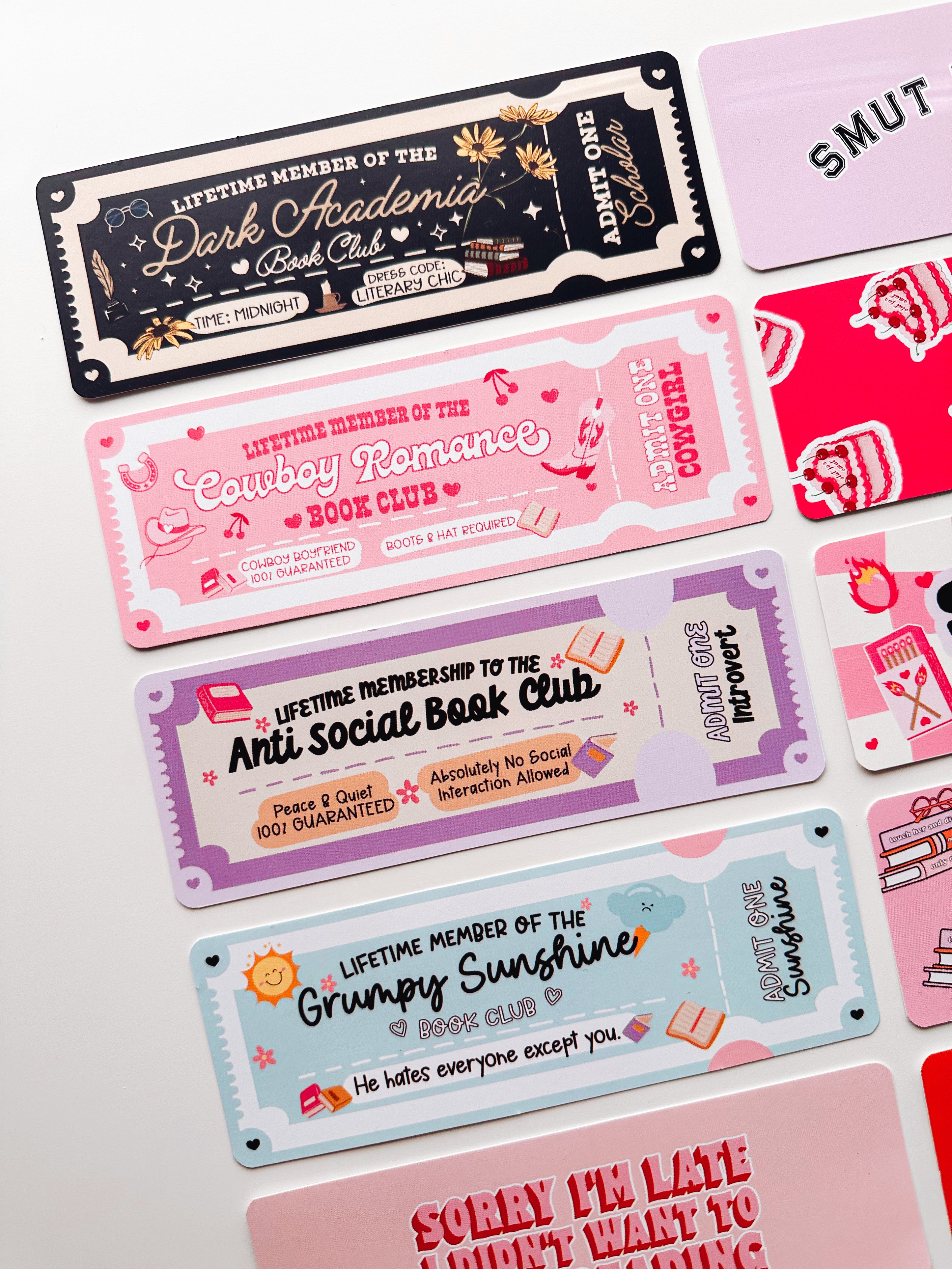 Grumpy Sunshine Book Club Cardstock Bookmark – fatedpages